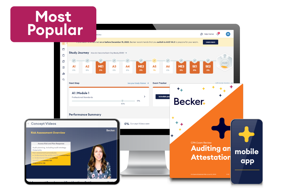 CPA Exam Review Course Pro Package | Becker