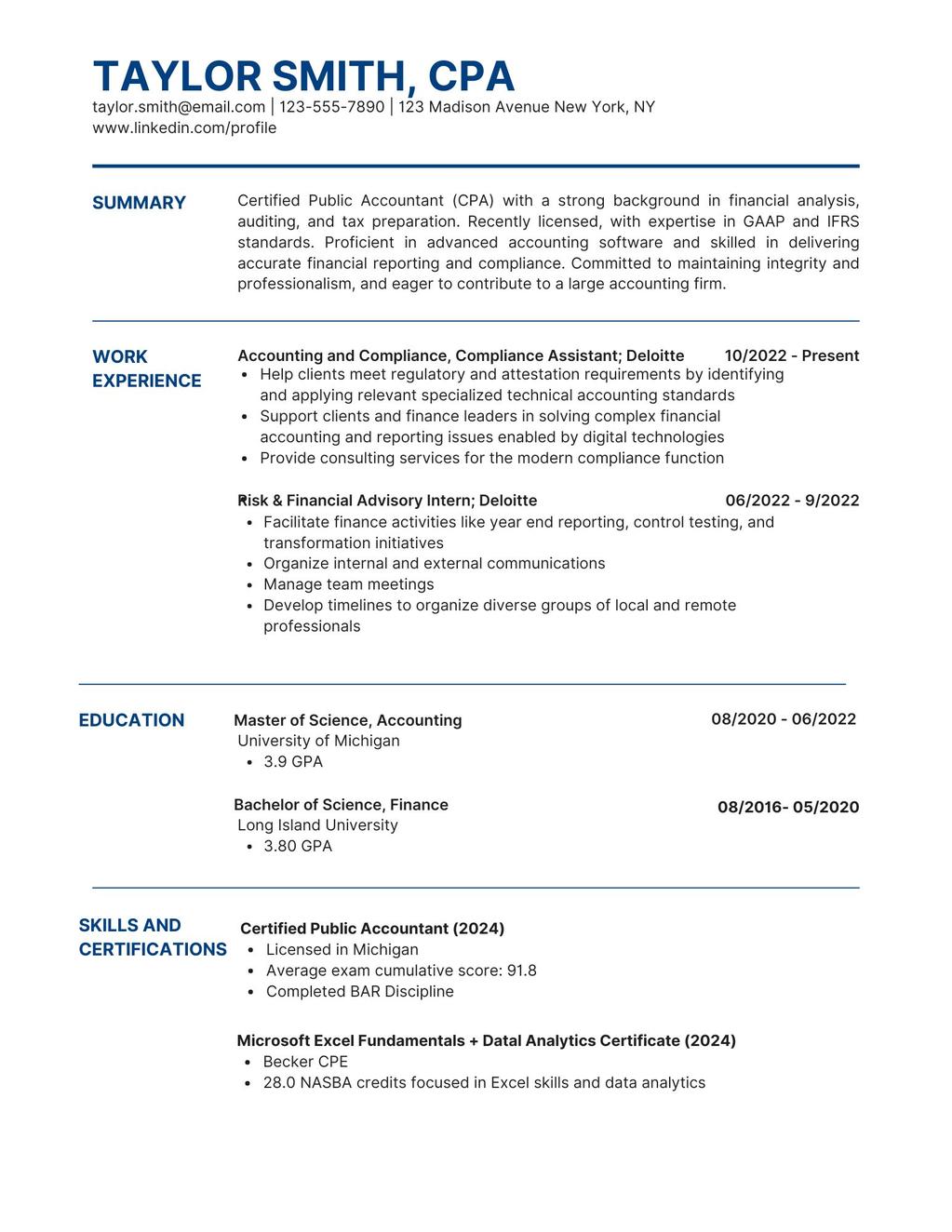 How to Write a CPA Resume | Becker