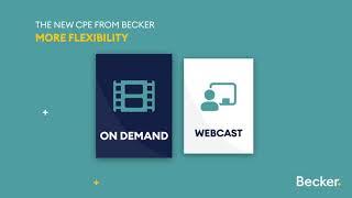 CPE on Demand Webinars Packages | Online CPE Subscription | Becker